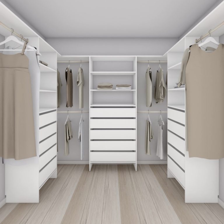 Walk-In Wardrobe Organiser Kitset Soft Close Drawers 800U3DDD